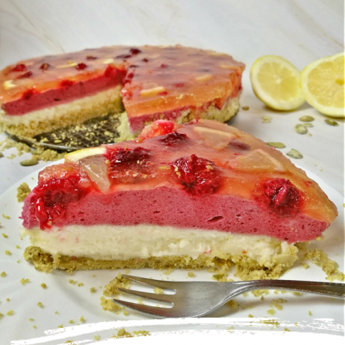 White Chocolate Raspberry Mousse Cake - Anna Can Do It