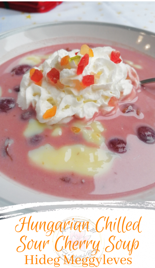 Hungarian Chilled Sour Cherry Soup - Hideg Meggyleves - Anna Can Do It