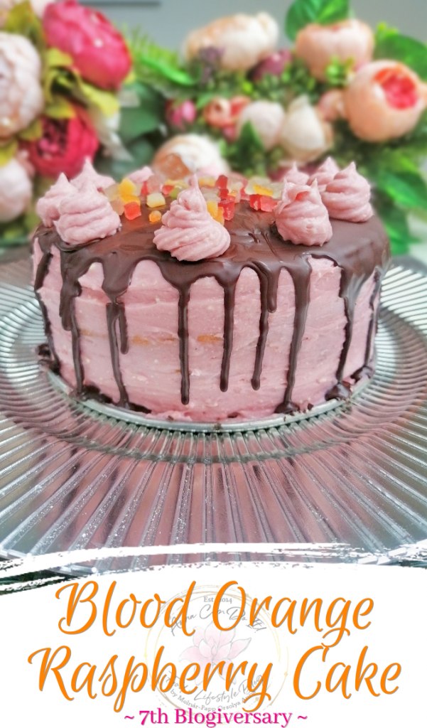 Blood Orange Raspberry Cake - 7th Blogiversary - Anna Can Do It